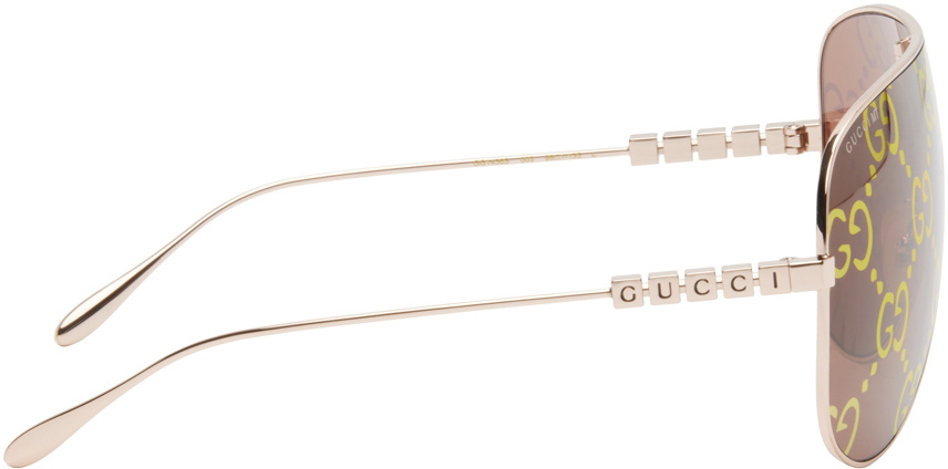 Gucci Rose Gold Mask Sunglasses Gucci