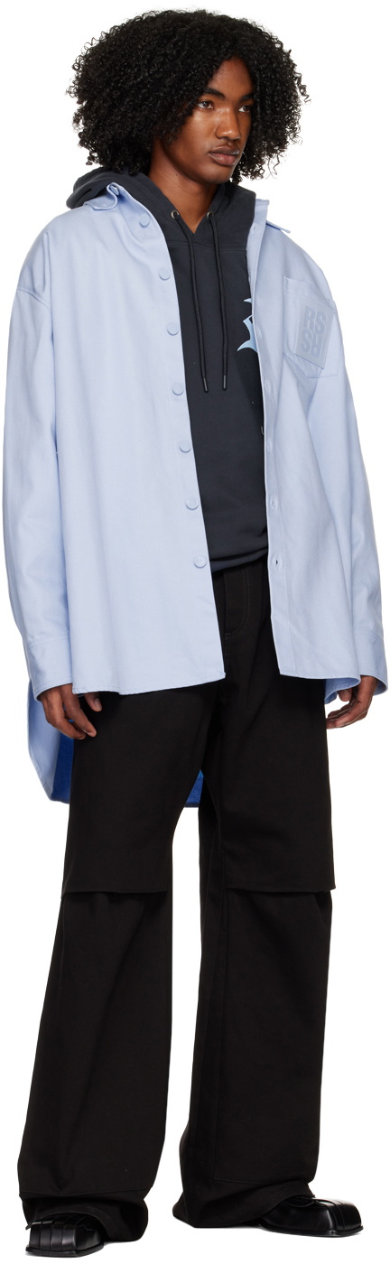 Raf Simons Blue Patch Shirt Raf Simons