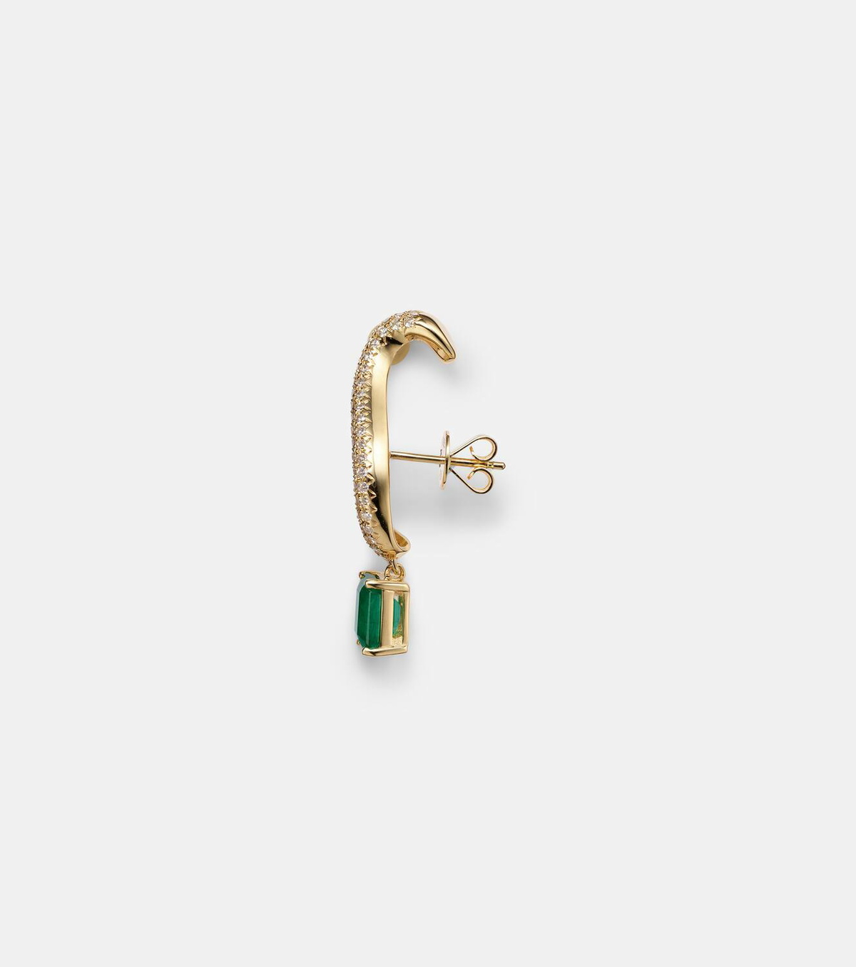 Shay Jewelry 18kt gold single earring with emeralds and diamonds Shay ...