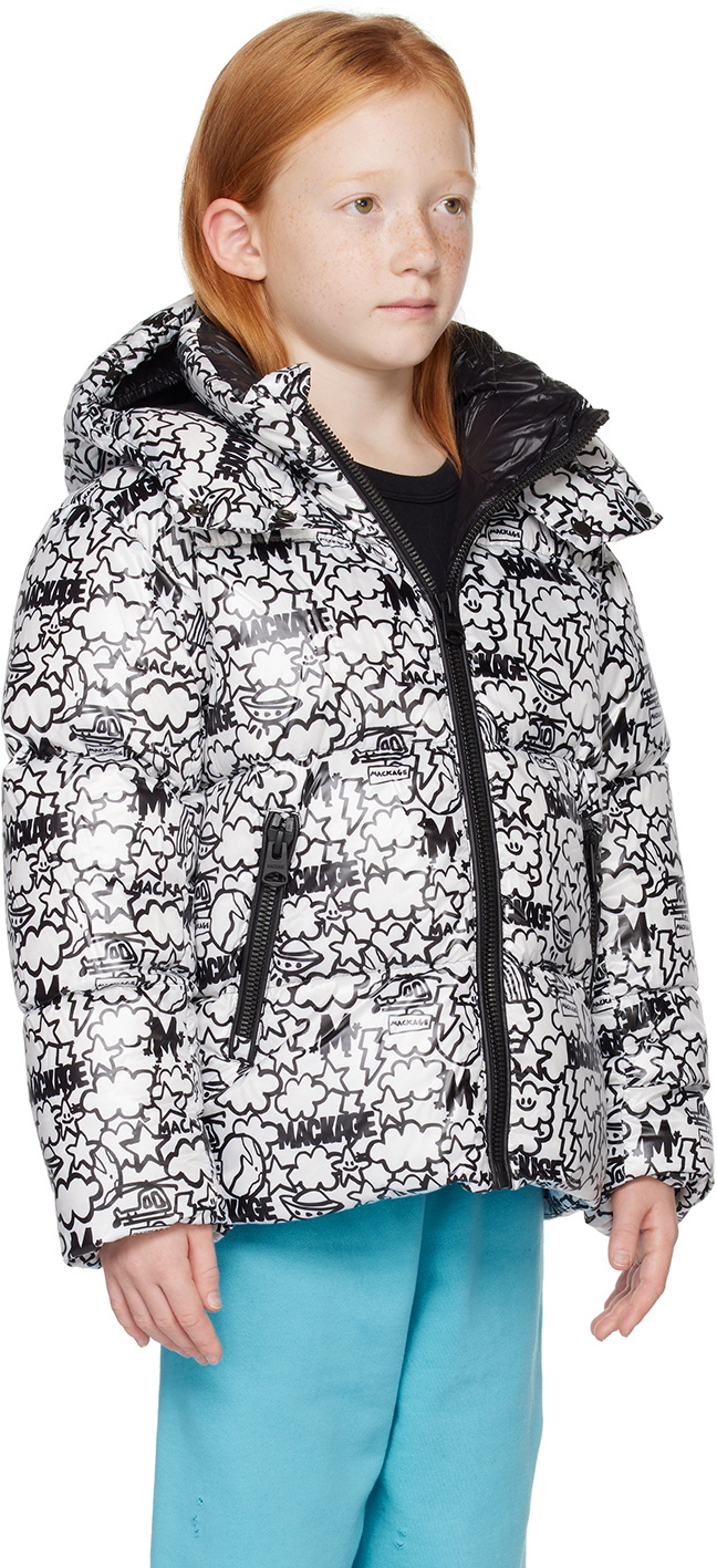 MACKAGE Kids White & Black Matthew Langille Edition Jesse-MLPR Down ...