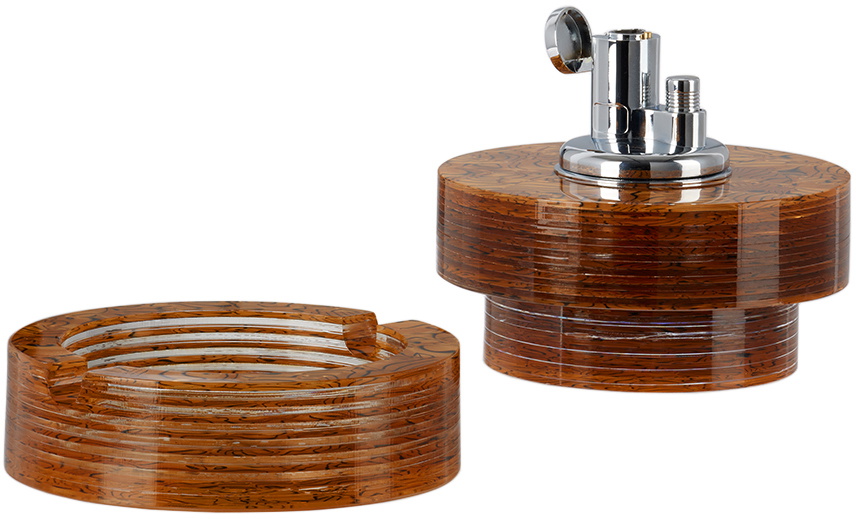 Edie Parker Orange & Black Tabletop Lighter