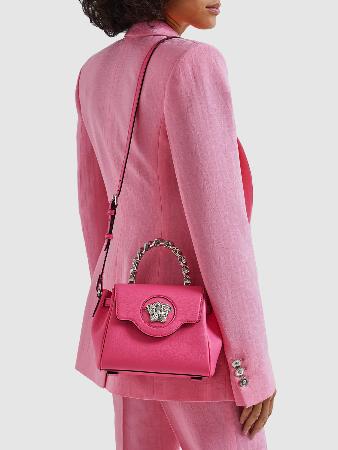 VERSACE - Small Medusa Leather Top Handle Bag Versace