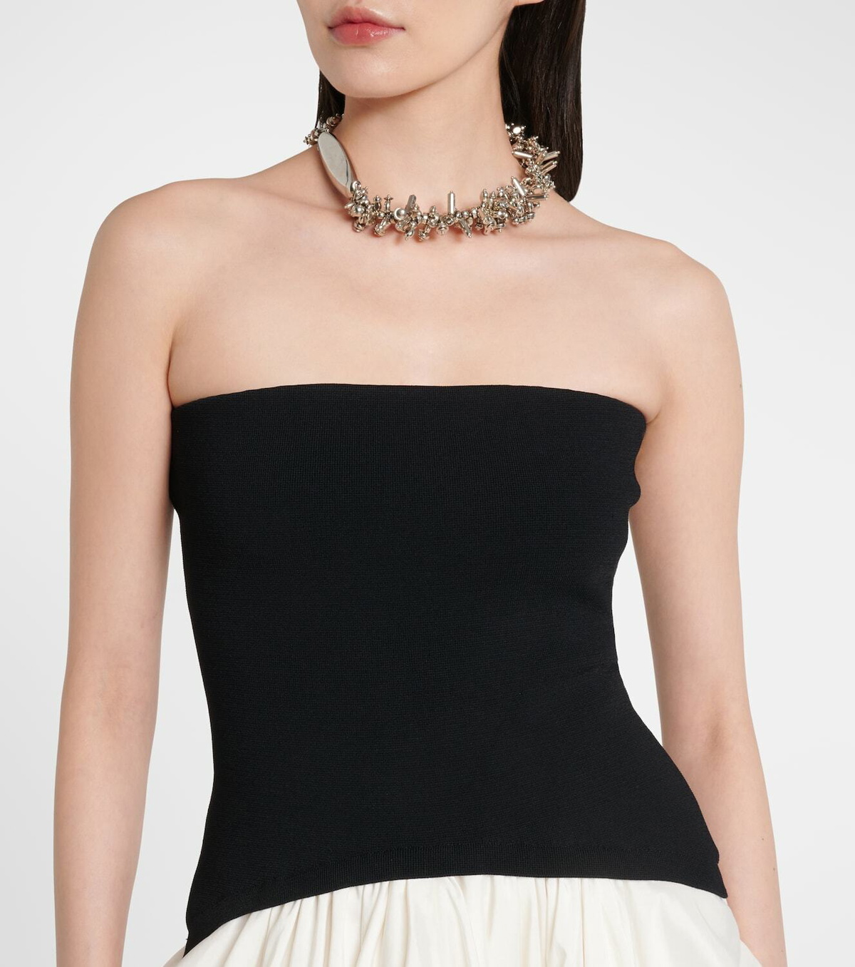 Simkhai Izzy strapless taffeta midi dress Simkhai