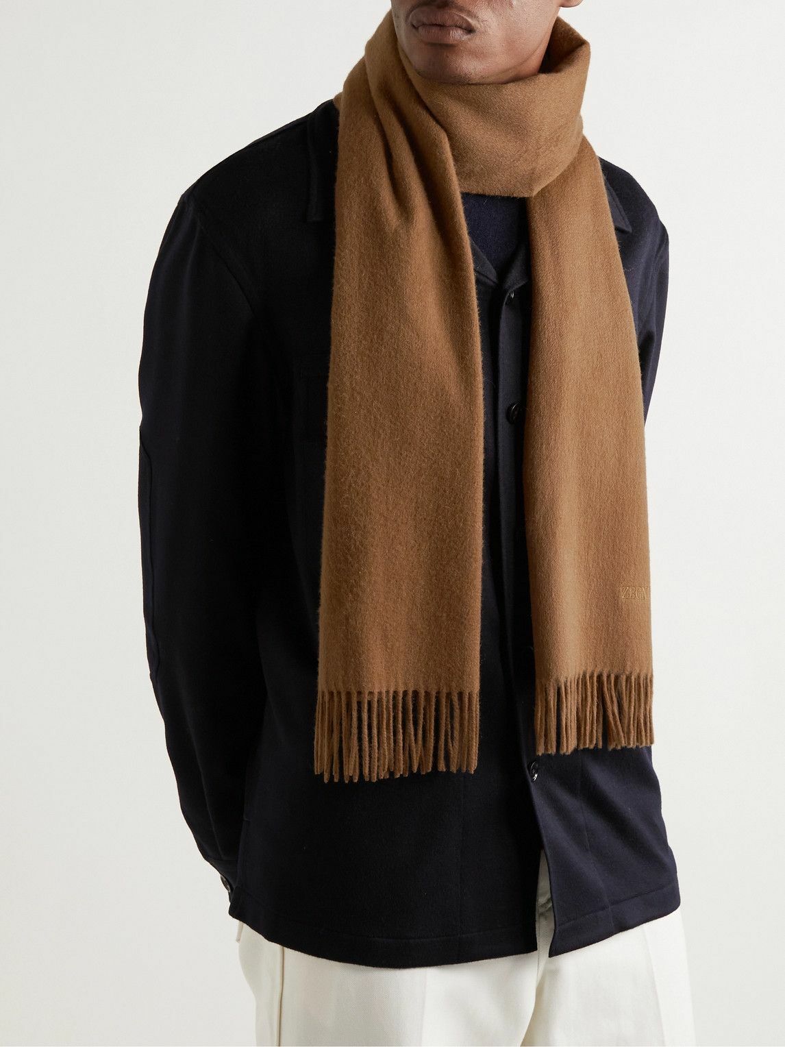 Zegna - Fringed cashmere scarf Zegna