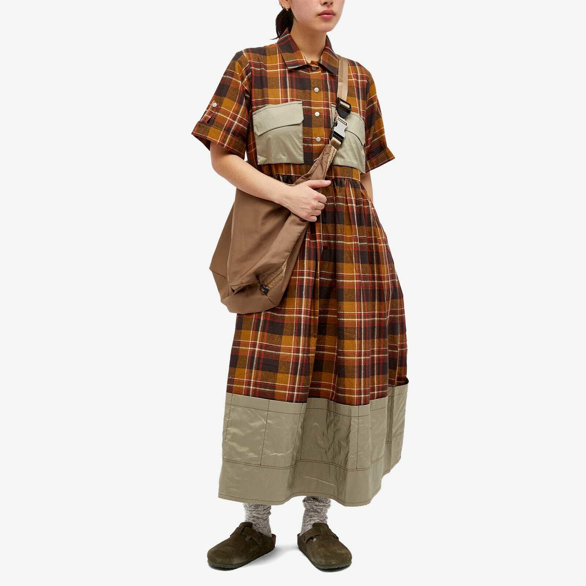 W'menswear Women's Fishing Tunic Dress in Check/Green W'menswear