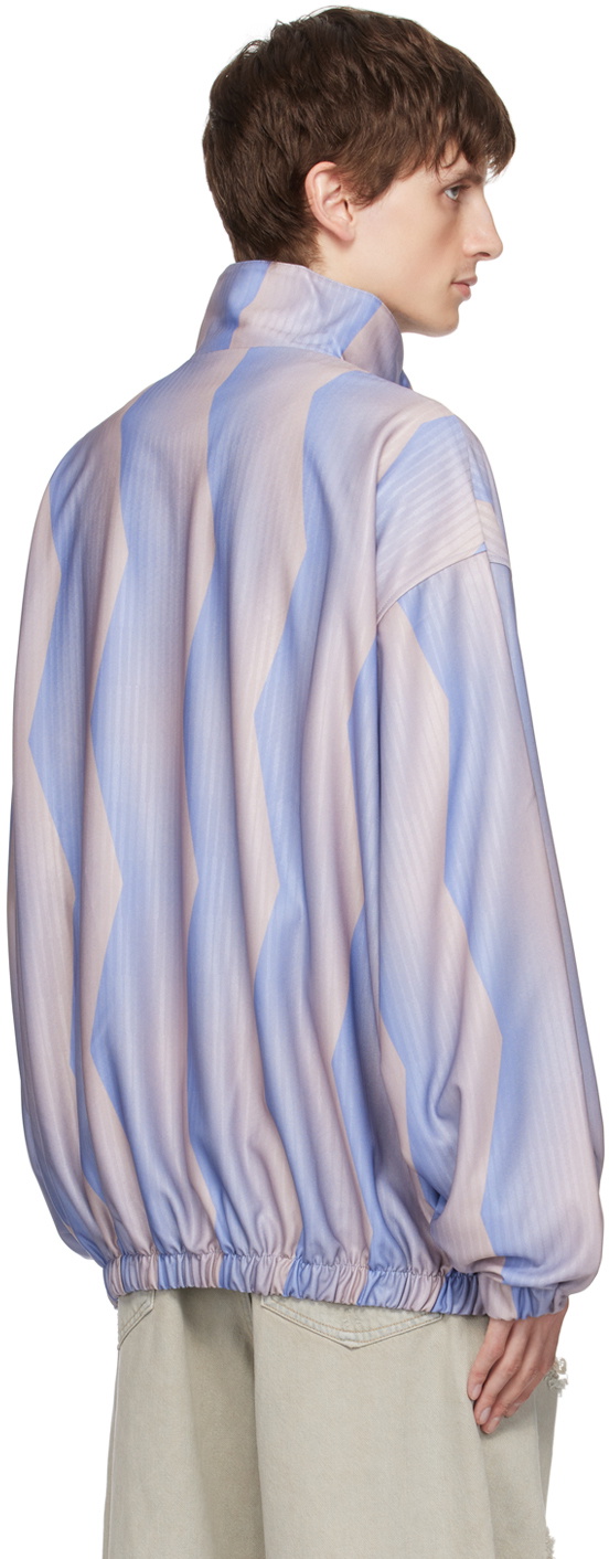 Acne Studios Blue & Beige Zipper Jacket Acne Studios