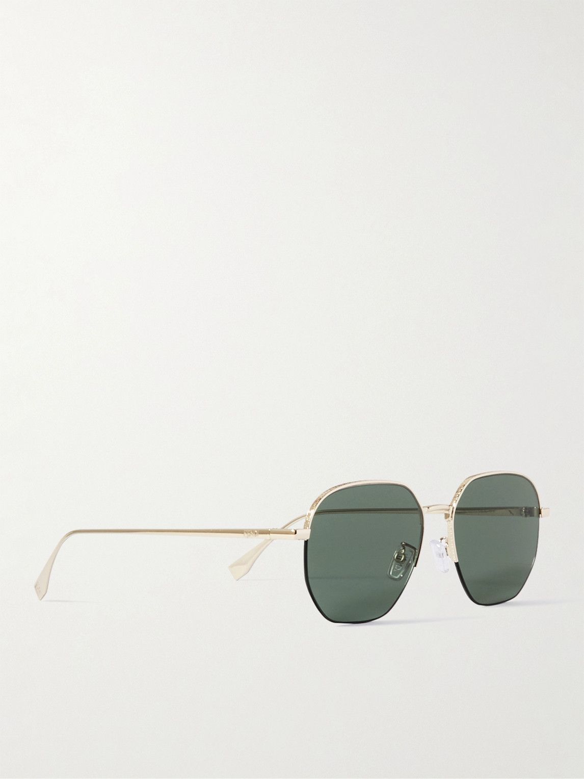 Fendi - Gold-Tone Round-Frame Sunglasses Fendi