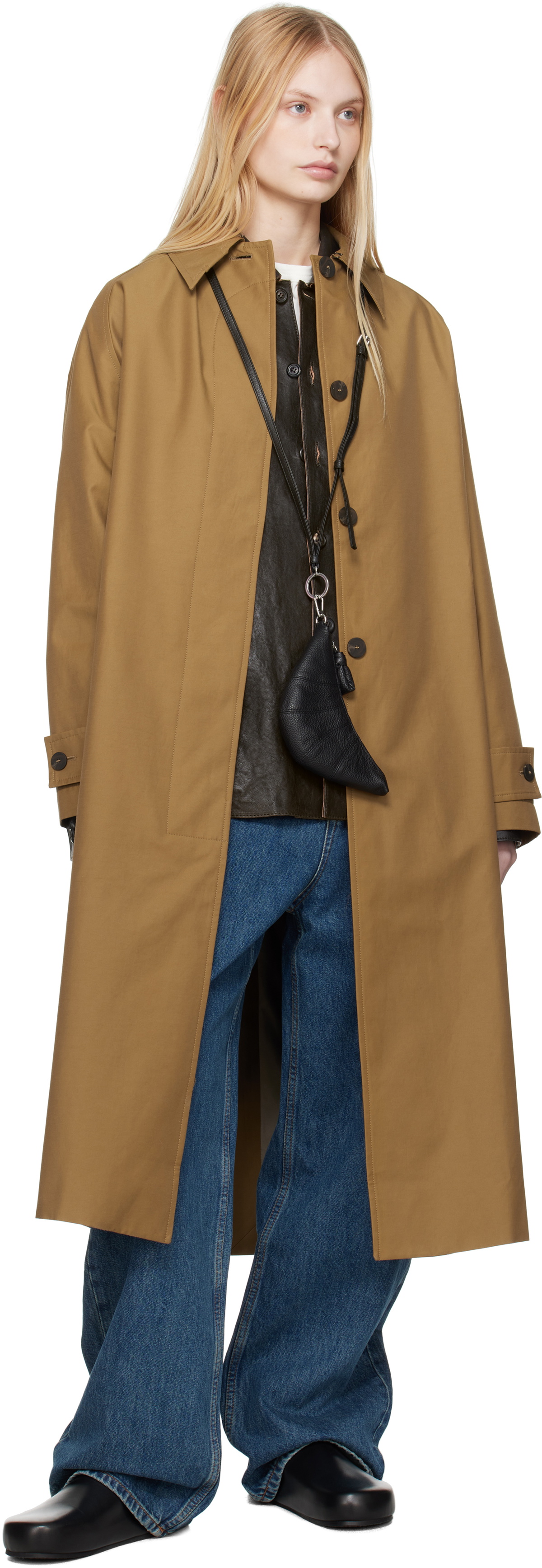Studio Nicholson Tan Holin Trench Coat Studio Nicholson