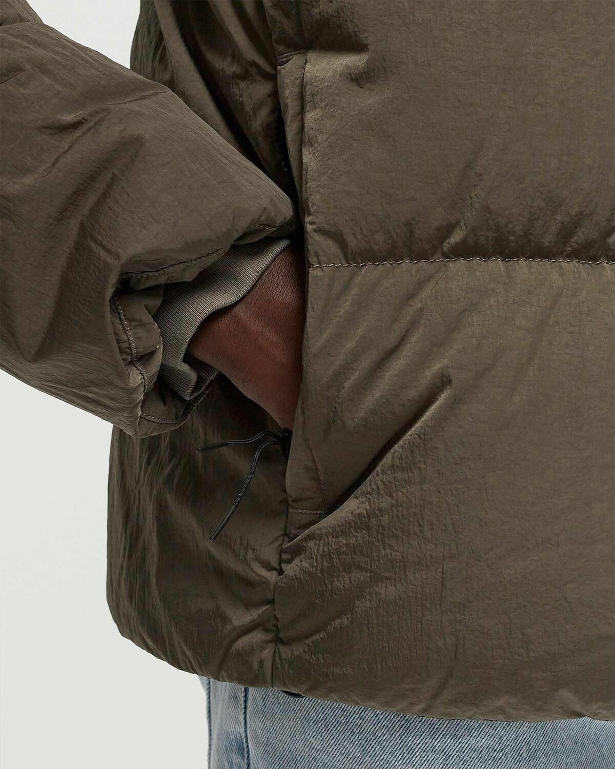 C.P. Company Eco Chrome R Mixed Goggle Down Jacket Brown Down & Puffer ...