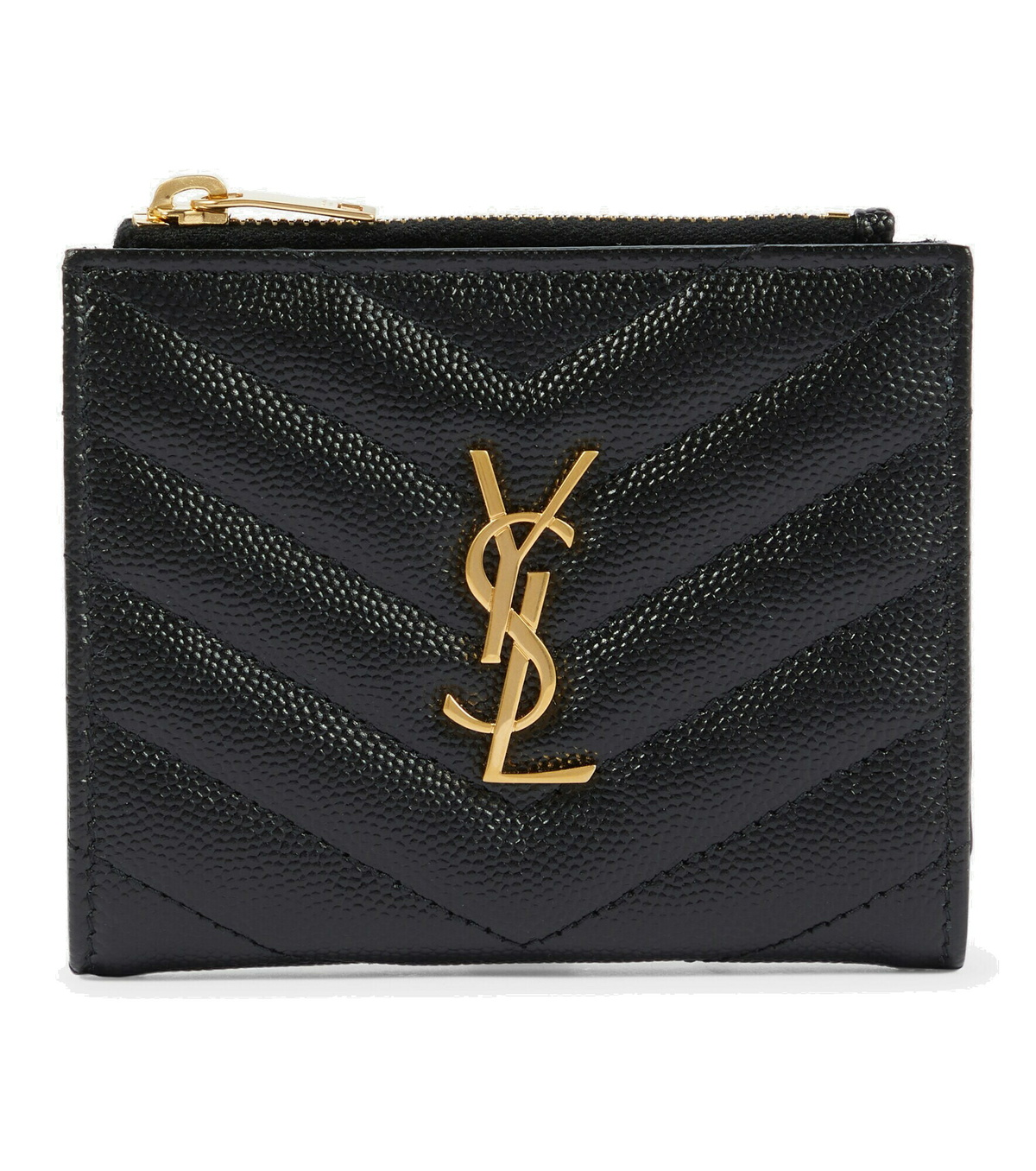 Saint Laurent - Monogram zipped leather wallet Saint Laurent