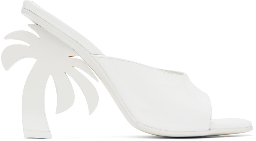 Palm Angels White Palm Beach Heeled Sandals Palm Angels