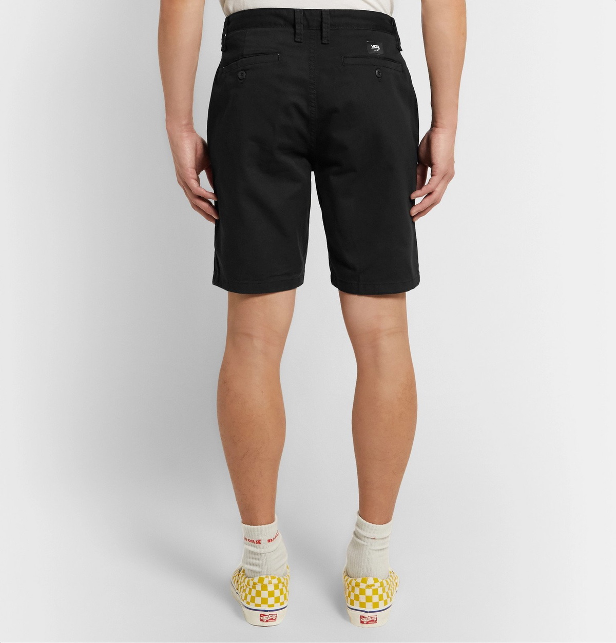 Vans - Slim-Fit Stretch Cotton-Blend Twill Shorts - Black Vans