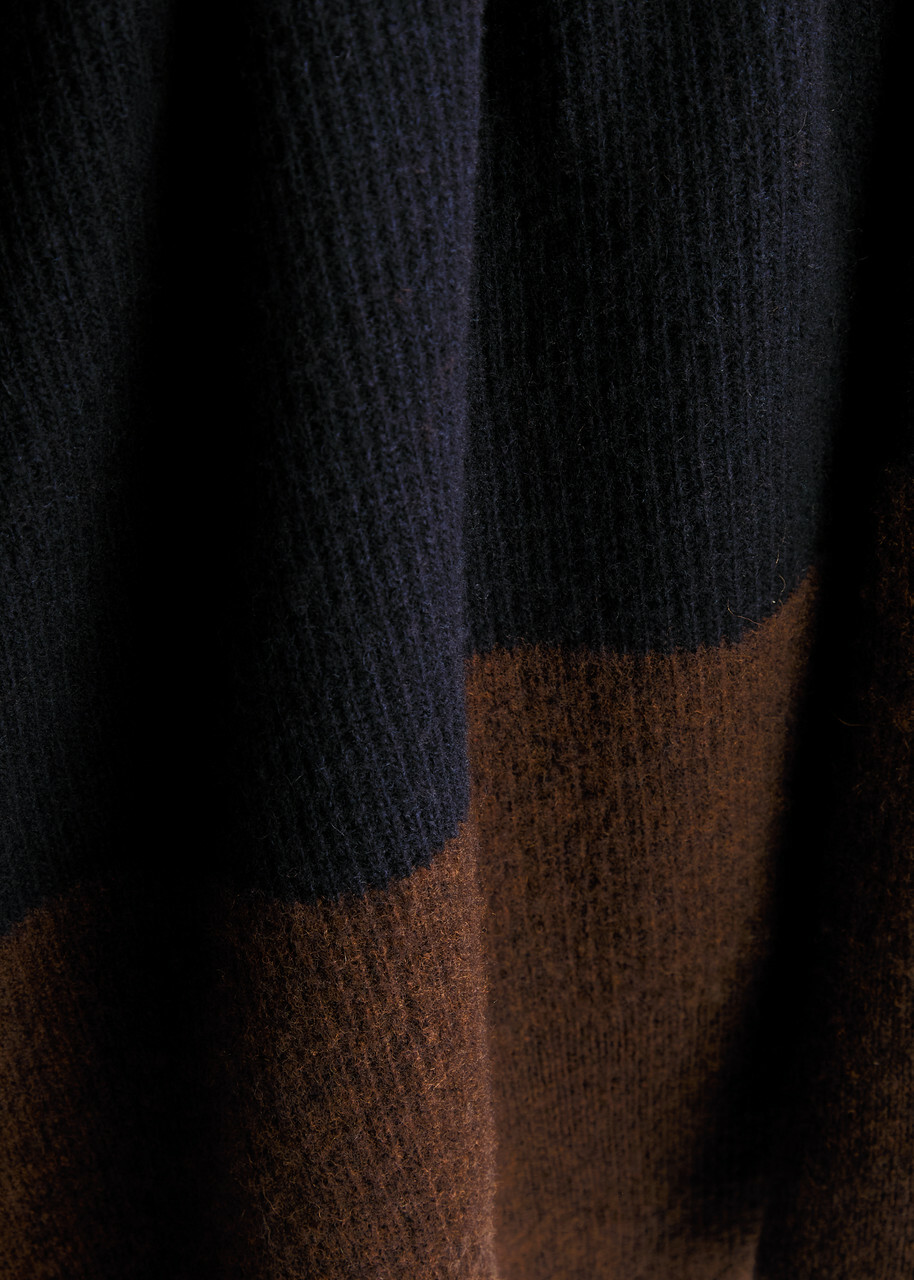 Oliver Spencer Wren Striped-intarsia Wool Polo Shirt Navy Oliver Spencer