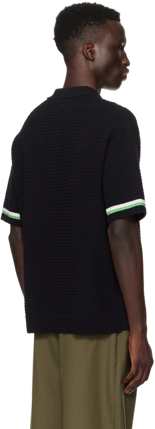 Solid Homme Black Stripe Polo Solid Homme