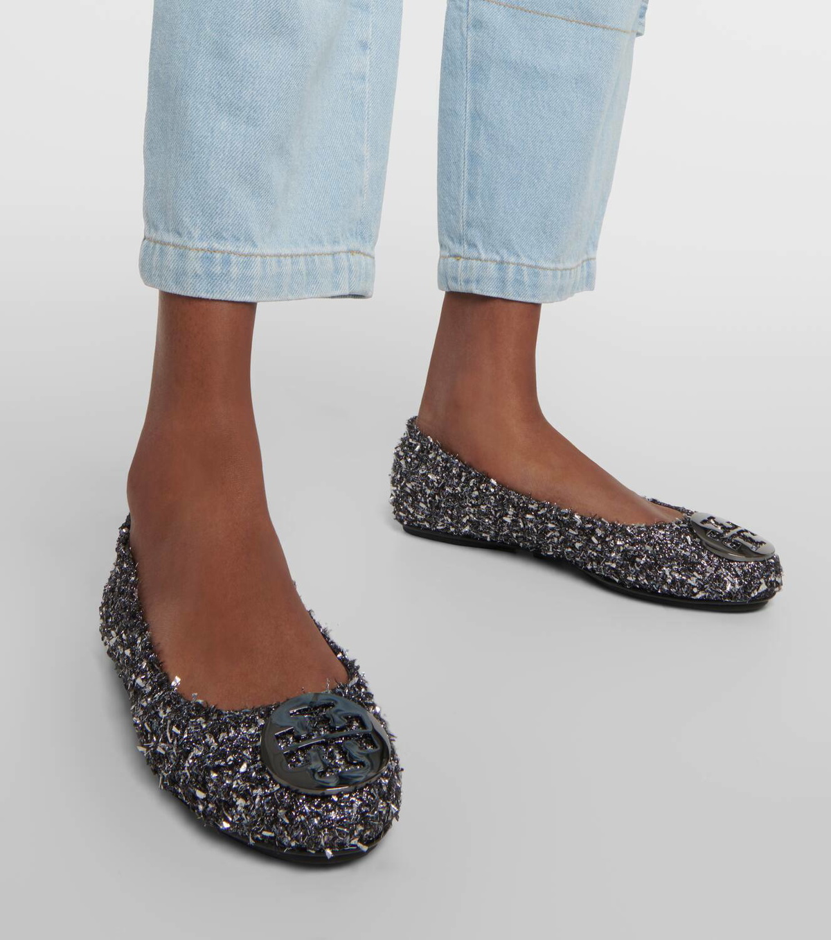 Tory Burch Minnie Travel embellished ballet flats Tory Burch