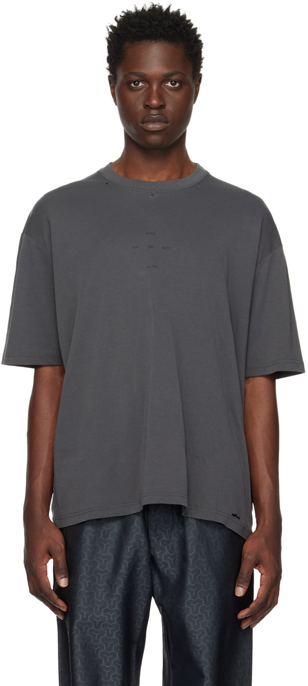 Song for the Mute Gray Oversized T-Shirt Song for the Mute