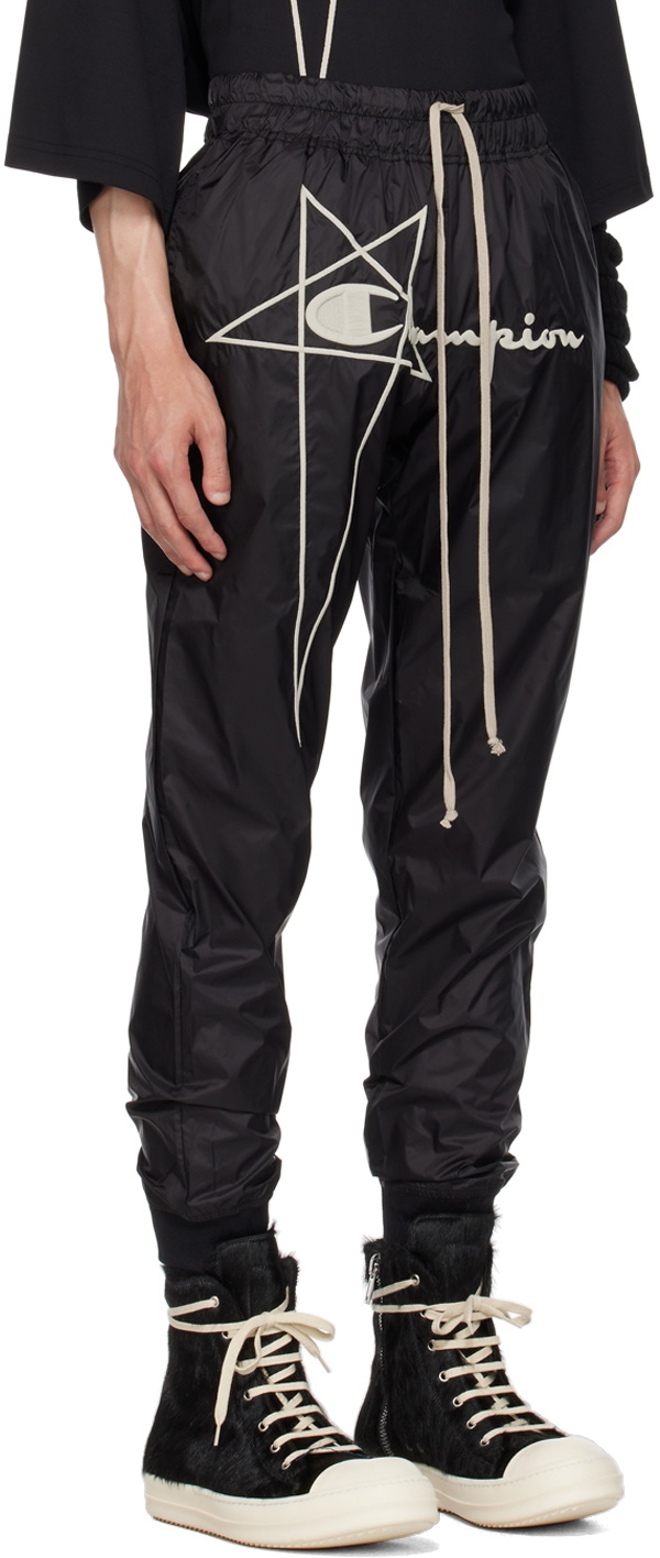 Rick Owens Black Champion Edition Sweatpants Rick Owens