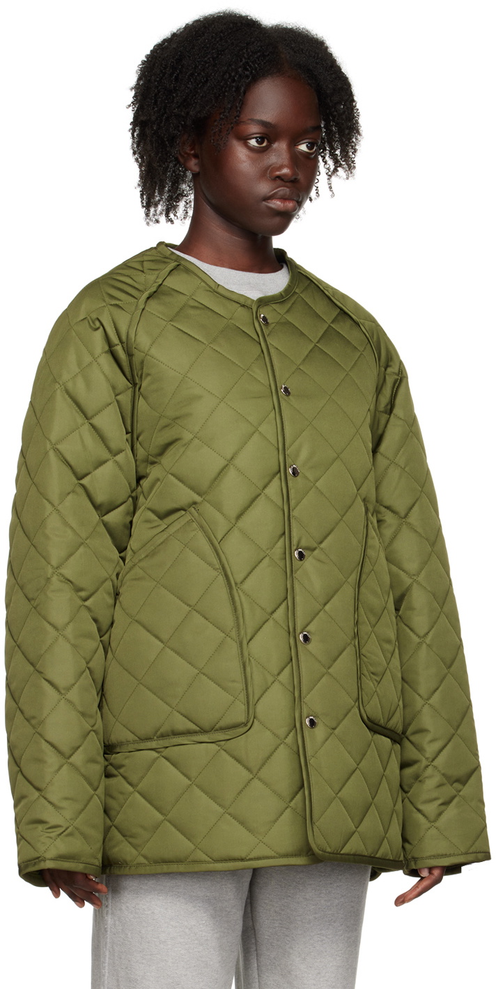 Trunk Project SSENSE Exclusive Khaki Quilted Jacket Trunk Project