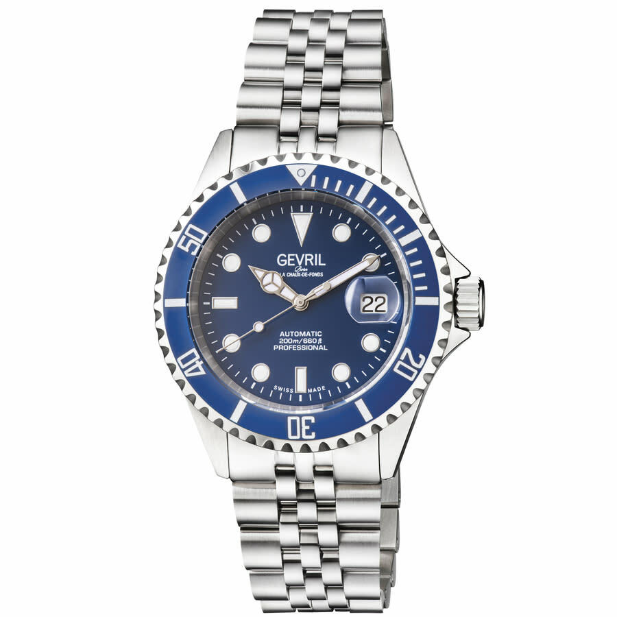 Gevril Wall Street Blue Dial Mens Watch 4851B Gevril