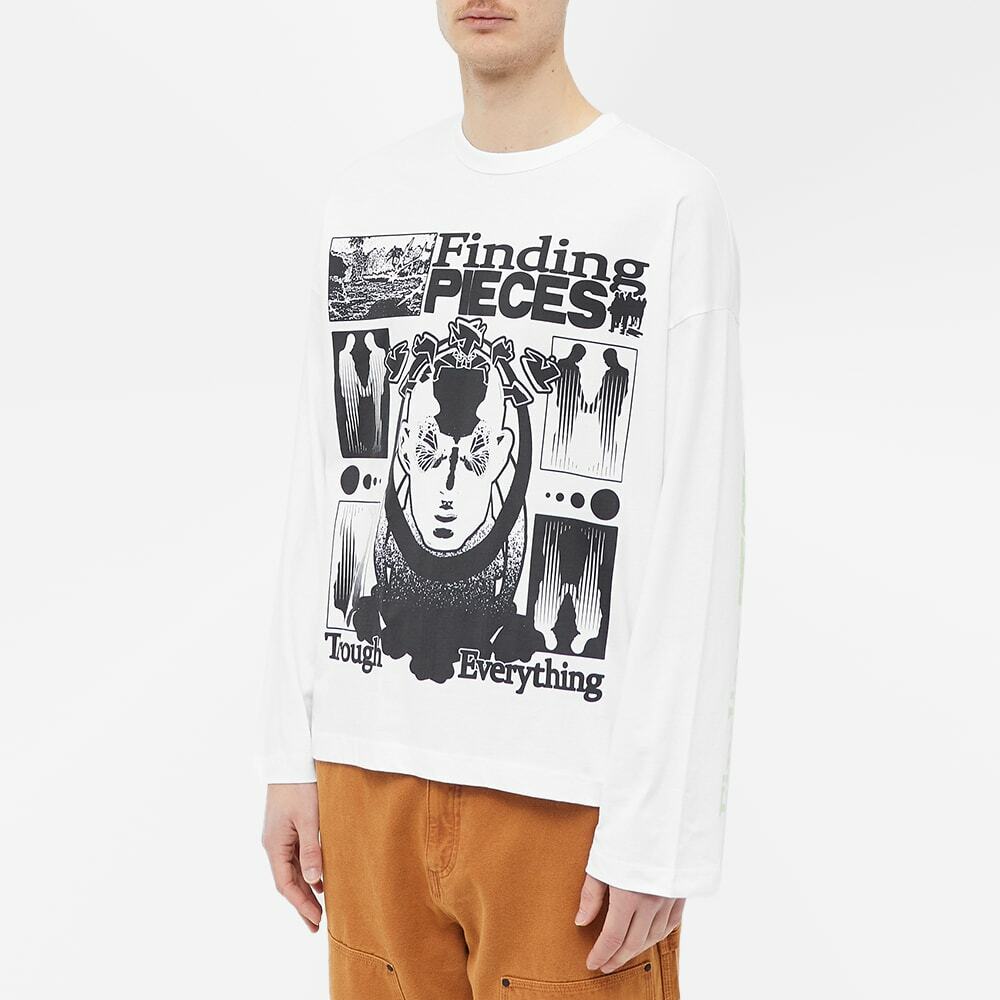 Homework Men's Long Sleeve Finding Pieces T-Shirt in White Homework