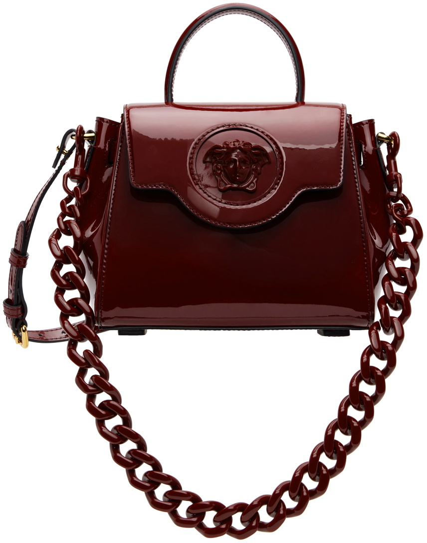 Versace Burgundy 'La Medusa' Bag Versace