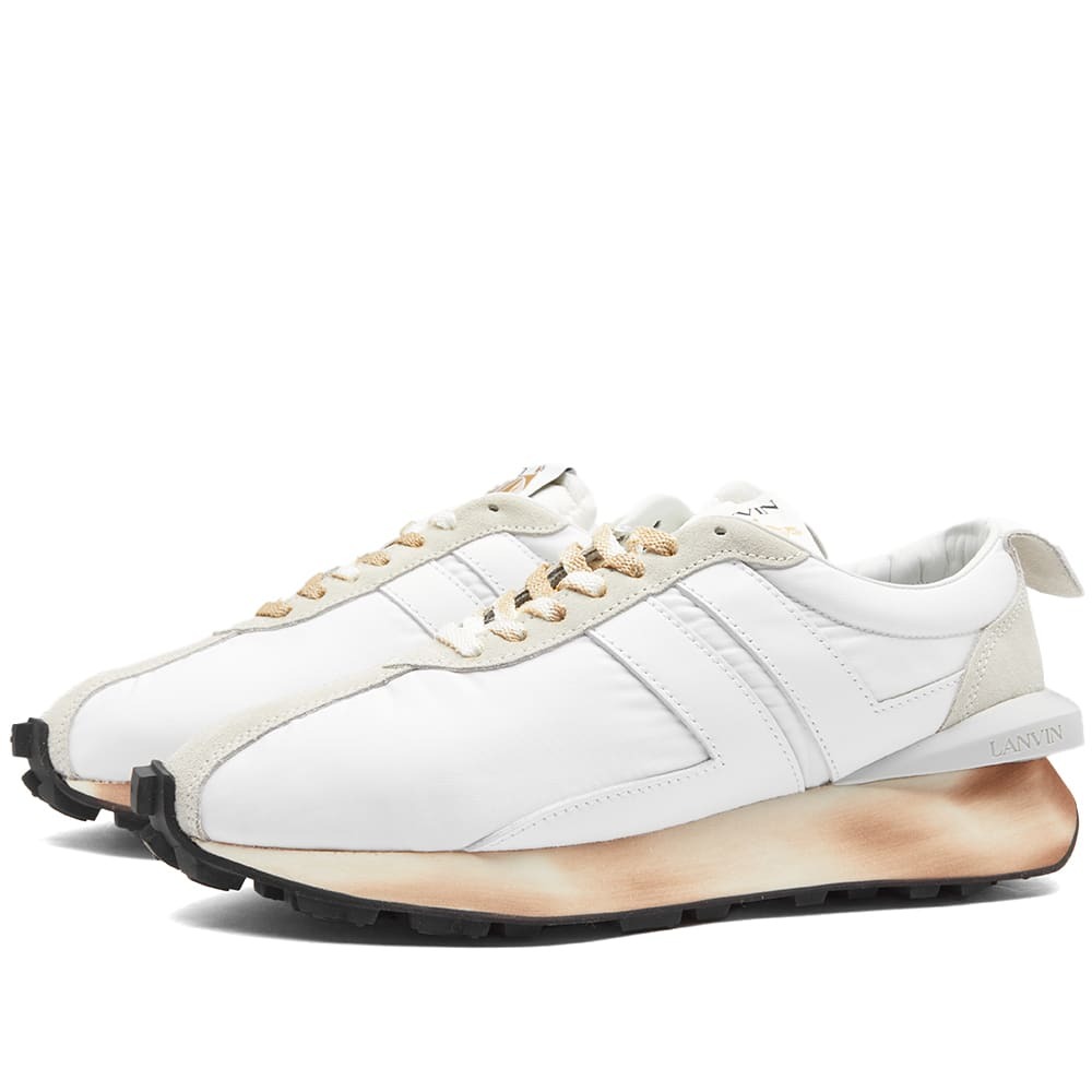 Lanvin Men's Vintage Running Sneakers in Optic White Lanvin