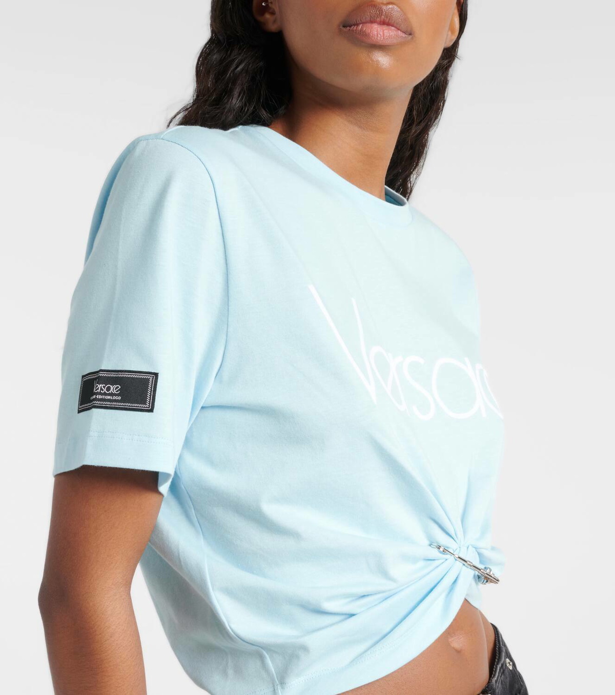 Versace 1978 Re-Edition logo cotton crop top Versace