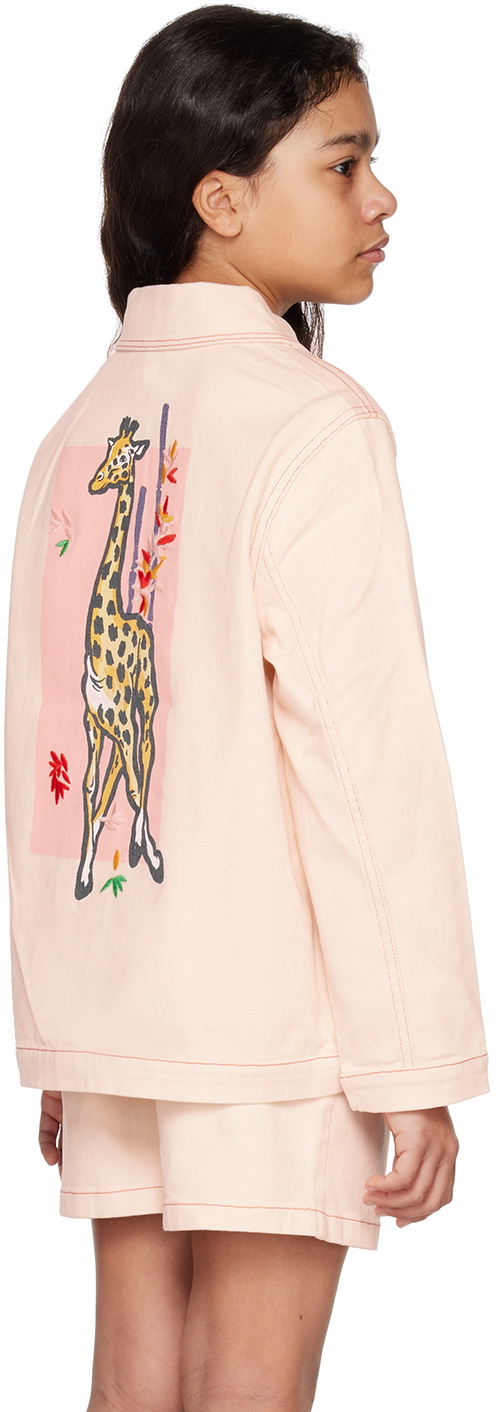 Kenzo Kids Pink Kenzo Paris Bamboo Jacket Kenzo