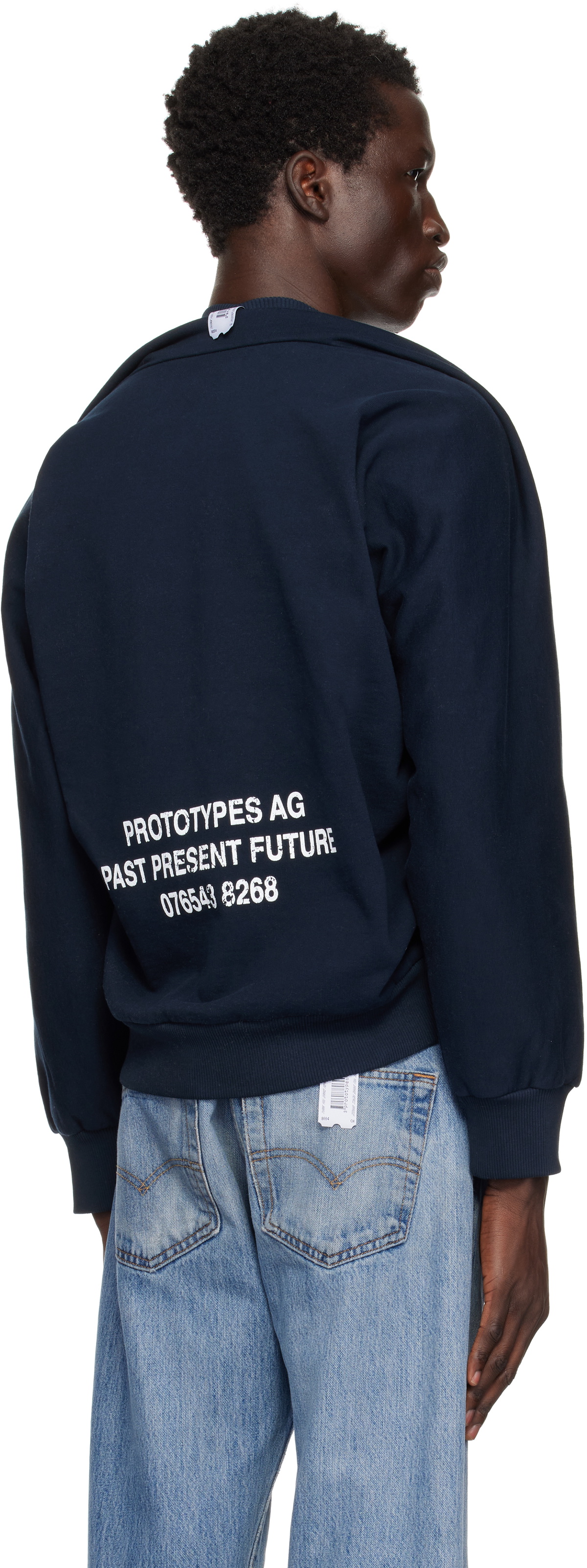 Prototypes Navy Shrunken Sweatshirt PROTOTYPES