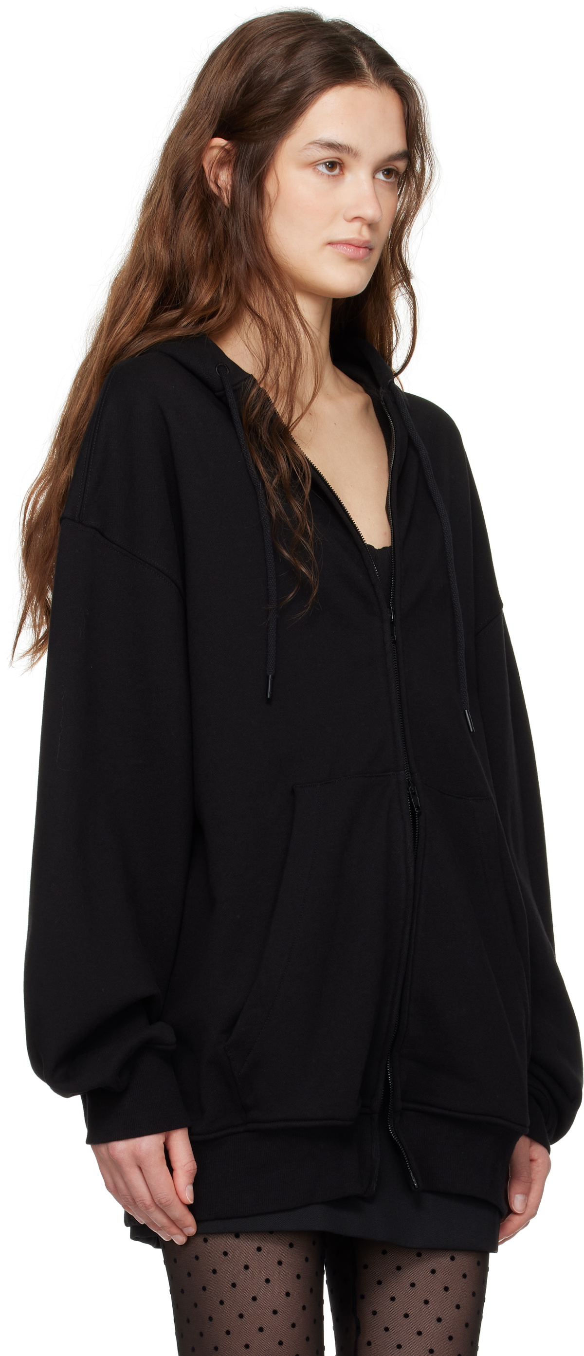 WARDROBE.NYC Black Oversize Zip Hoodie WARDROBE.NYC