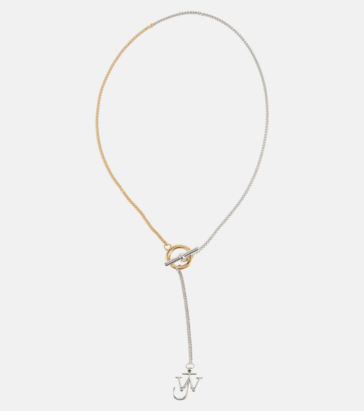 JW Anderson - Logo gold–plated pendant necklace JW Anderson