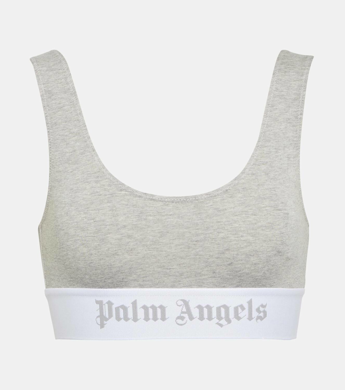 Palm Angels Logo cotton-blend jersey bra top Palm Angels