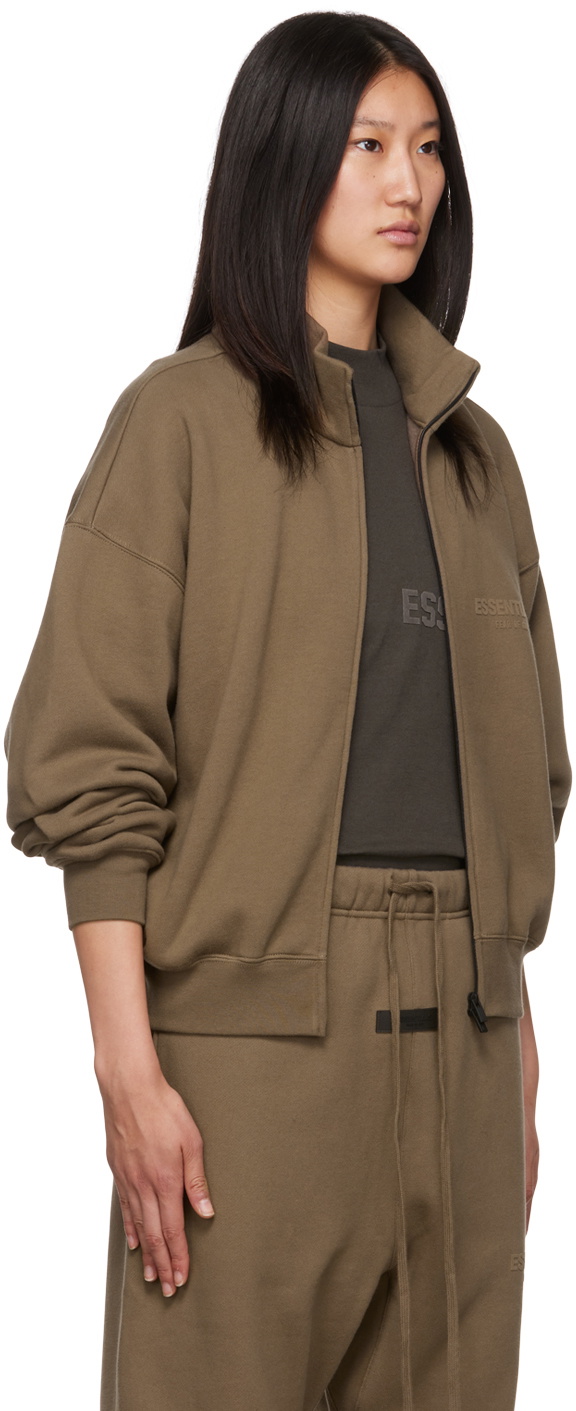 Fear of God ESSENTIALS Brown Full Zip Jacket Fear Of God Essentials