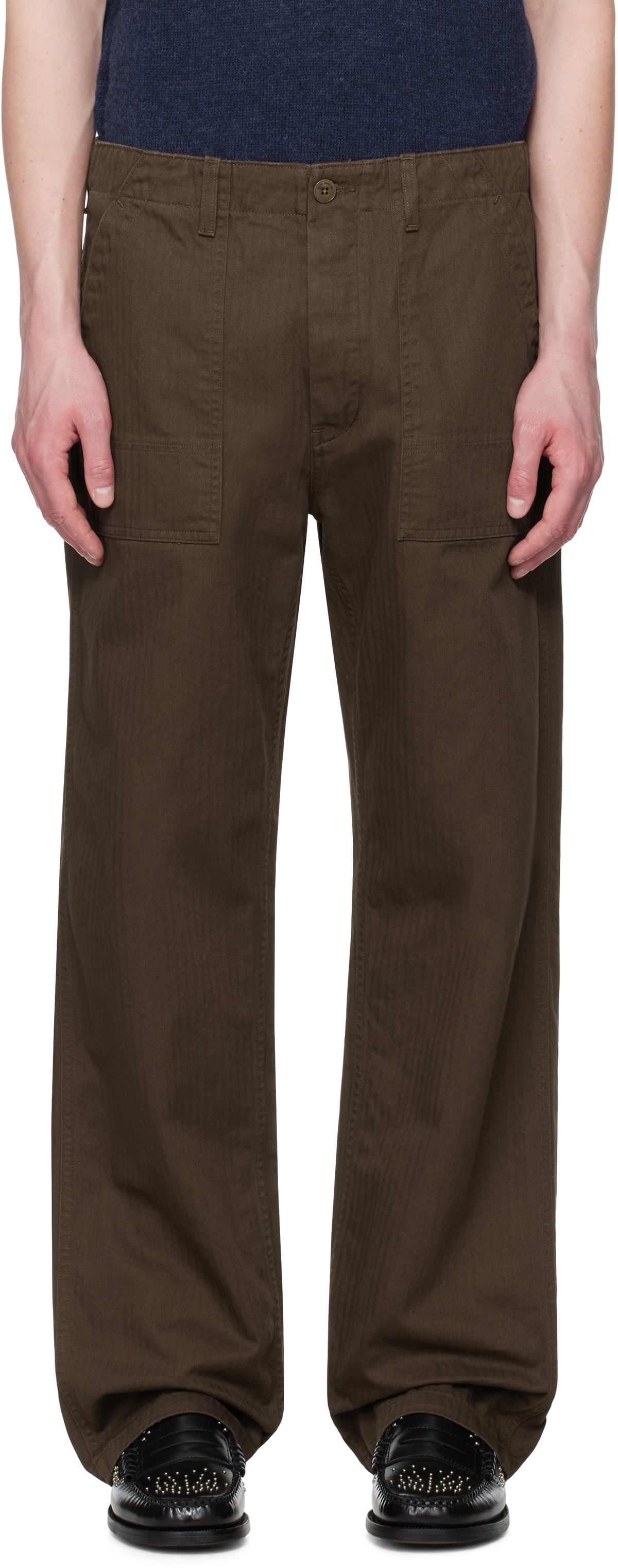 Nudie Jeans Brown Tuff Tony Fatigue Trousers Nudie Jeans Co