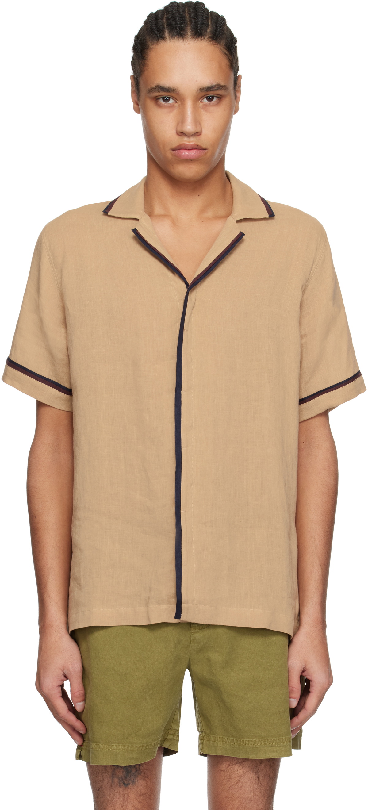 Orlebar Brown Tan Maitan Shirt Orlebar Brown