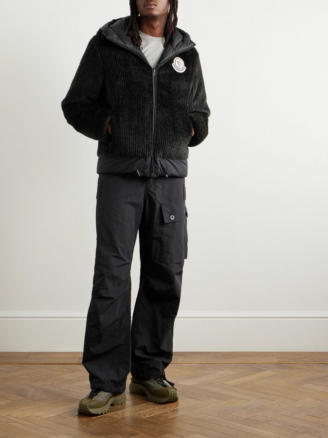 Moncler - Reversible Logo-Appliquéd Corduroy and Shell Hooded Down ...