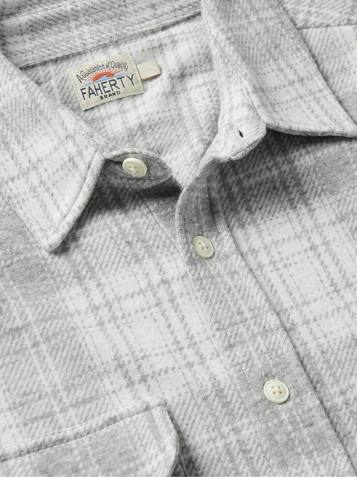 Faherty - Legend™ Checked Woven Shirt - Gray Faherty