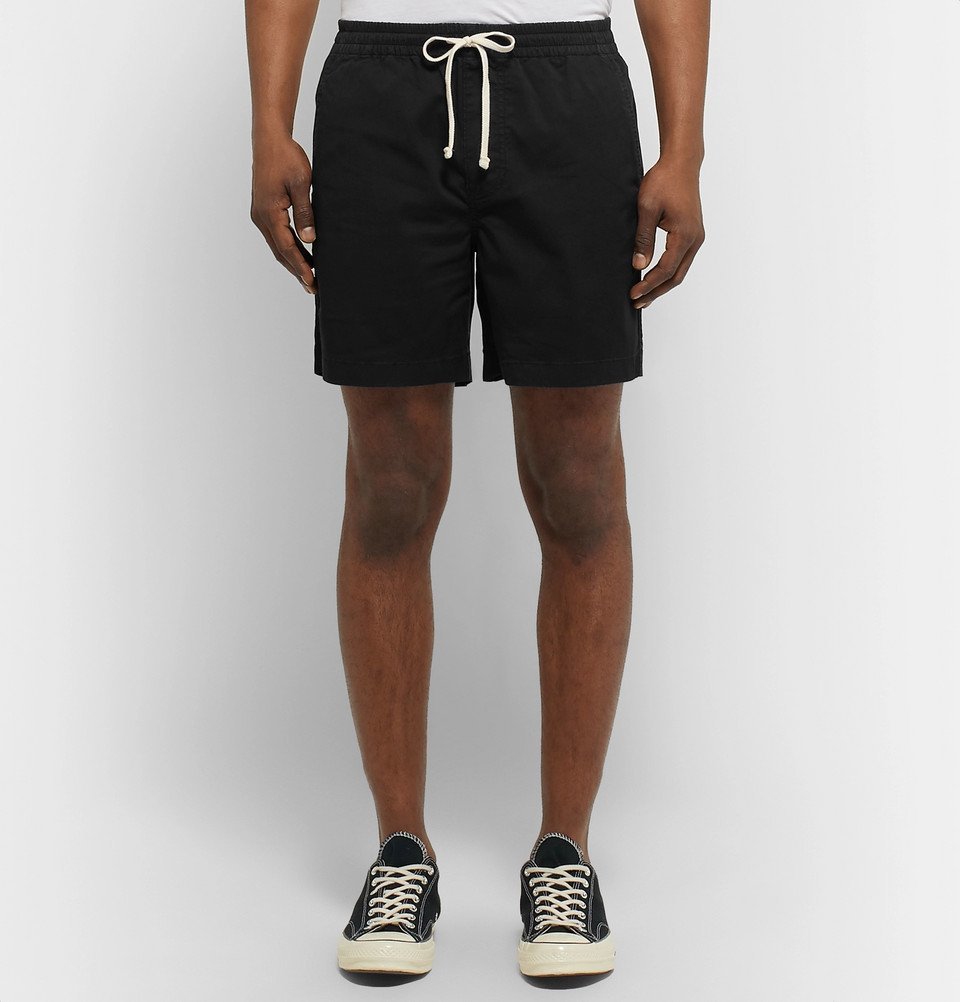 J.Crew - Dock Garment-Dyed Stretch-Cotton Drawstring Shorts - Black J.Crew
