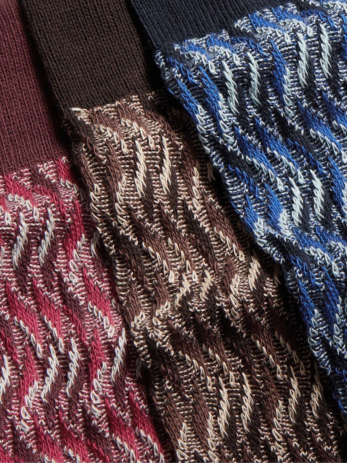 Missoni - Three-Pack Crochet-Knit Cotton-Blend Socks - Multi Missoni