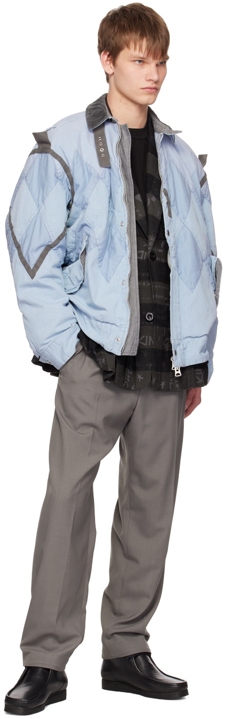 sacai Blue Quilted Jacket Sacai