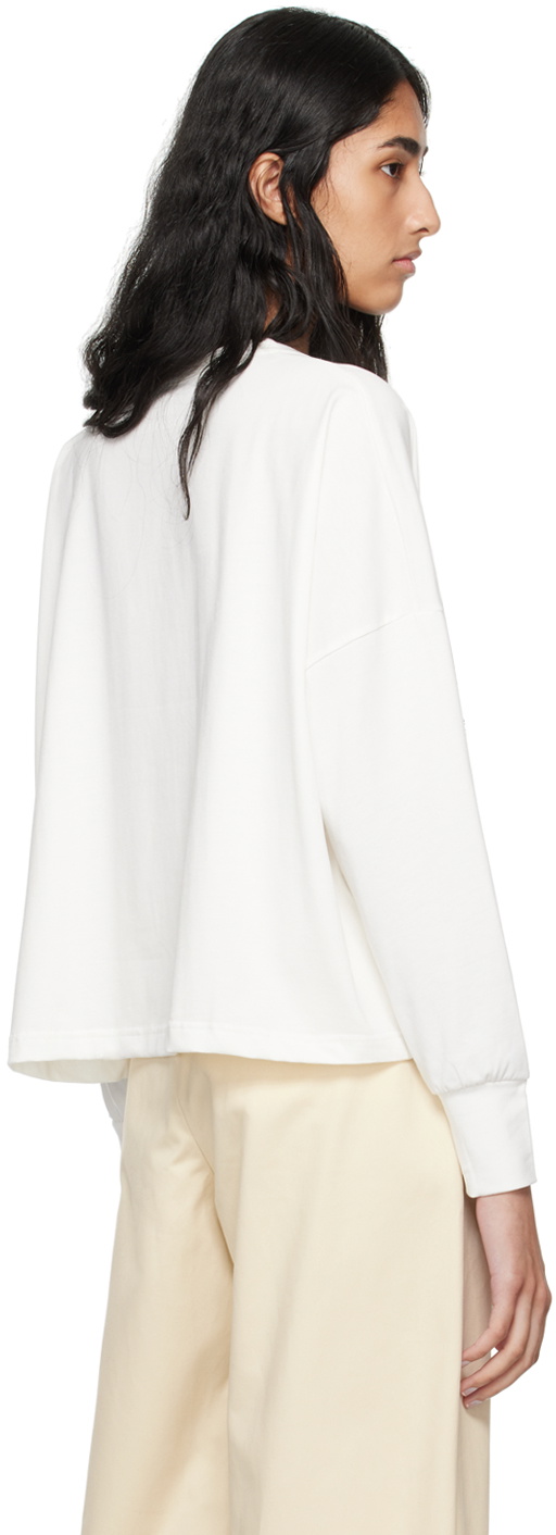 Studio Nicholson White Loop Long Sleeve T-Shirt Studio Nicholson