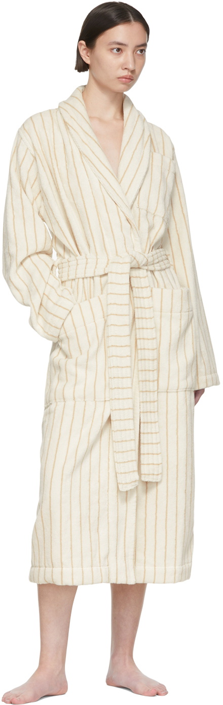 Tekla Beige Organic Cotton Robe Tekla Fabrics