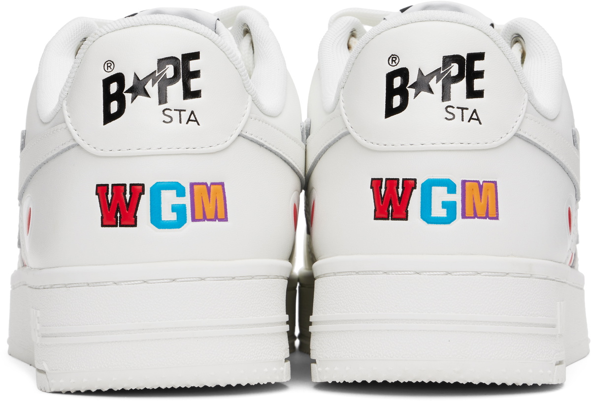 BAPE White STA Shark Sneakers A Bathing Ape