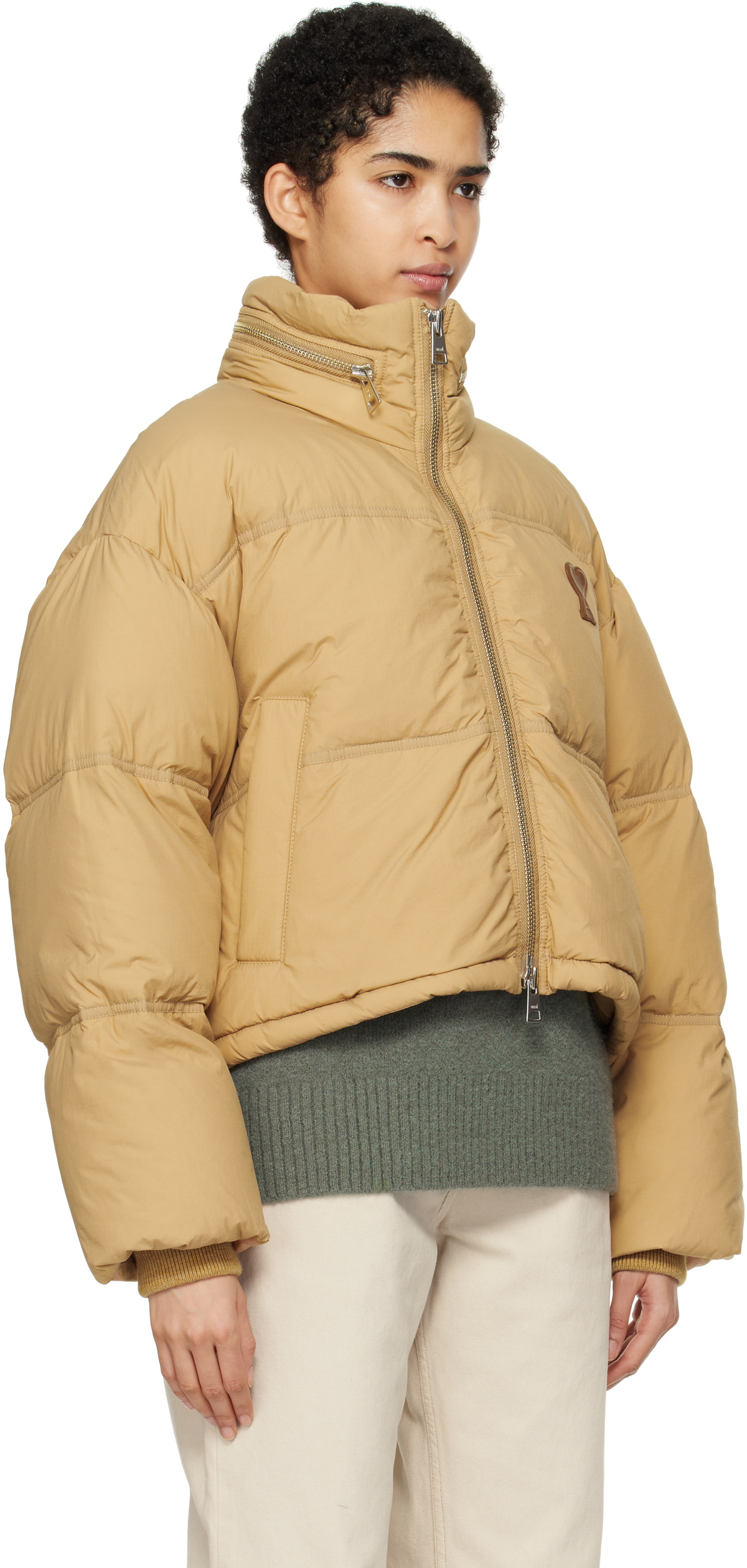 AMI Paris Tan Ami de Coeur Down Jacket AMI