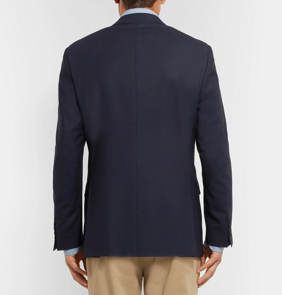 Canali - Navy Travel Wool-Hopsack Blazer - Blue Canali