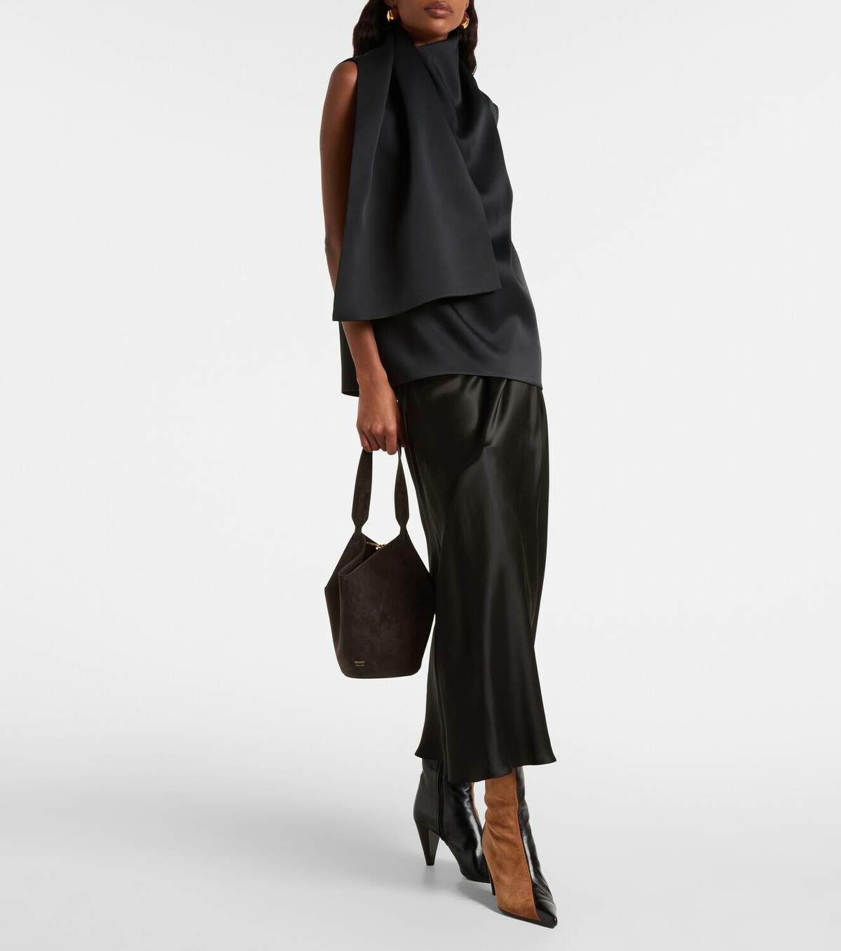 Khaite Lotus Mini suede tote bag Khaite