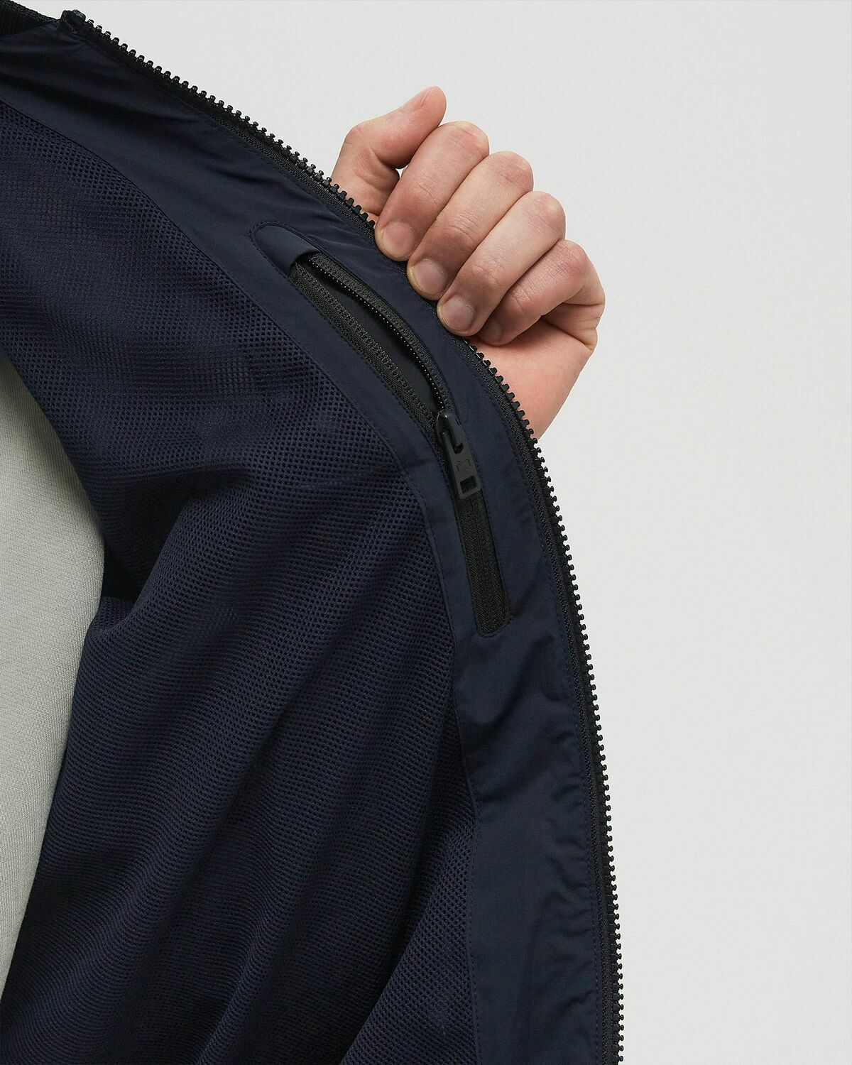 WOOLRICH MATT STRETCH BOMBER Blue Mens Bomber Jacket Woolrich