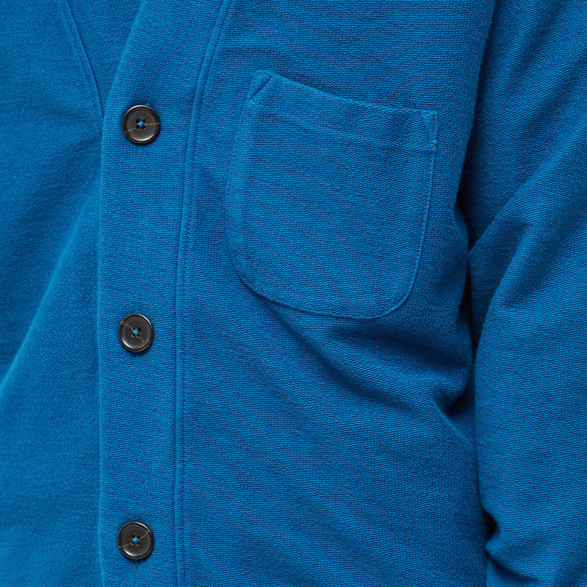 Country Of Origin Men's Reverse Cardigan in Sea Blue Country Of Origin