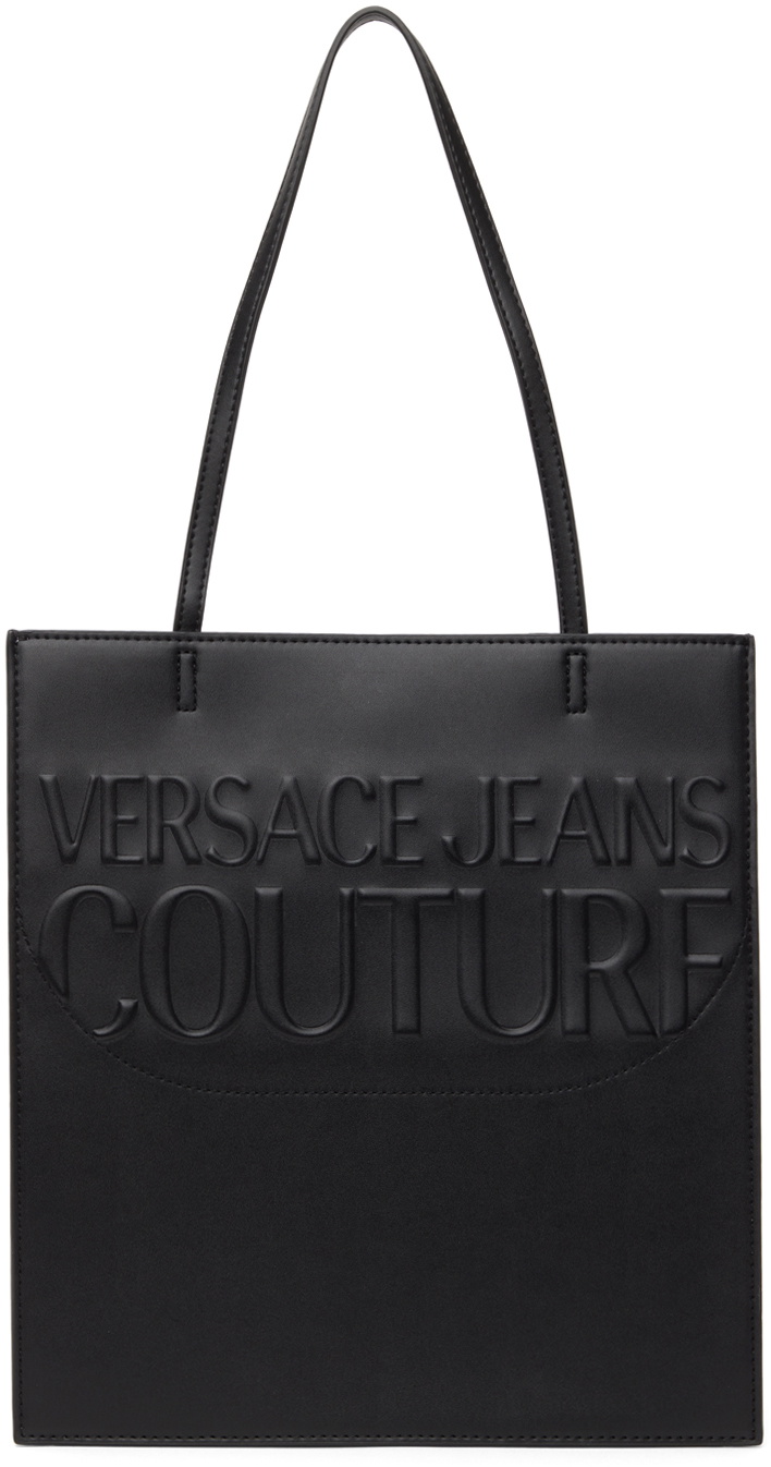 Versace Jeans Couture Black Embossed Tote Versace