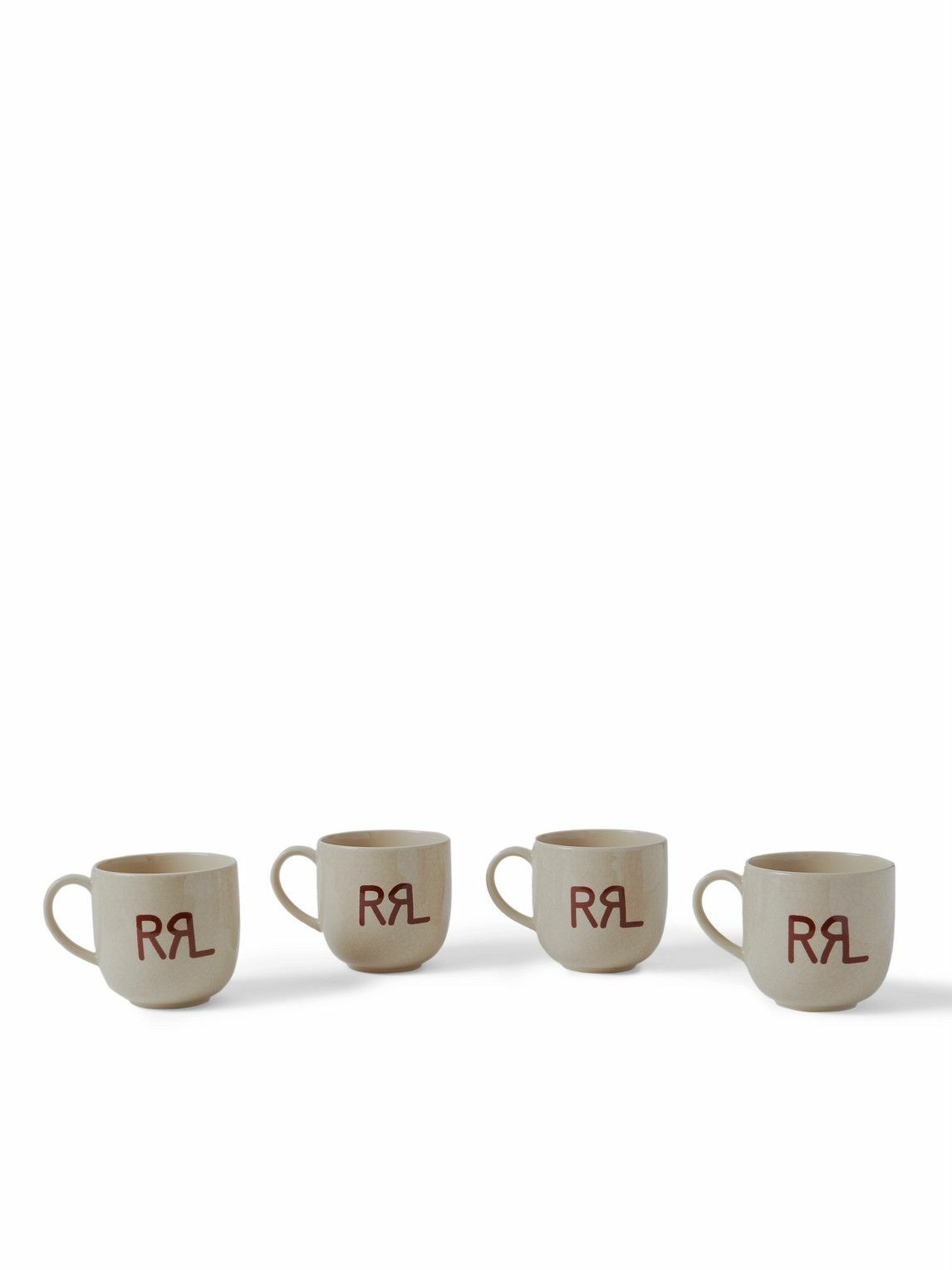 RRL - Set of Four Logo-Print Stoneware Mugs RRL